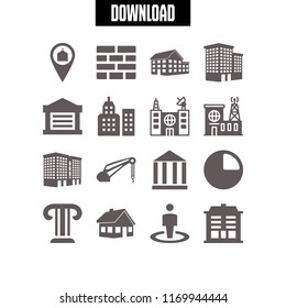 Exterior Icon 16 Exterior Vector Set Stock Vector (Royalty Free ...