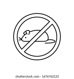 Extermination Rodents Icon Linear Logo Crossed Stock Vector (Royalty ...
