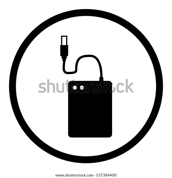 External Hard Drive Icon Circle On Stock Vector (Royalty Free) 537384400