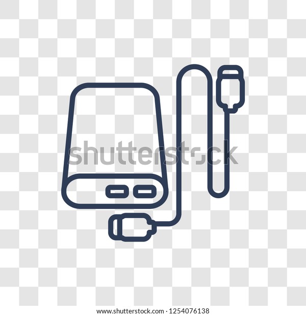 External Hard Drive Icon Trendy Linear Stock Vector (Royalty Free ...