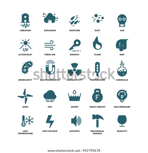 External Influence Protection Vector Icons Mechanical Stock Vector ...
