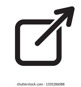 External Link Icon Open Page Icon Stock Vector (Royalty Free ...