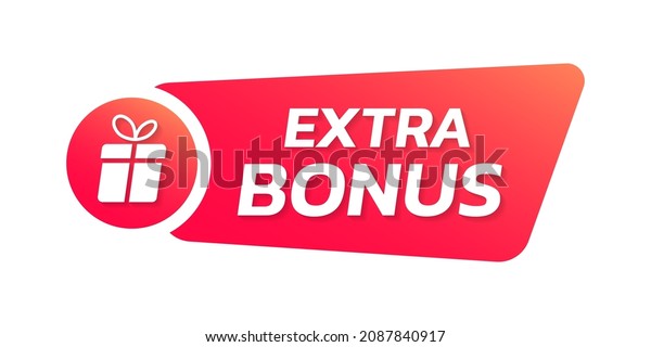 Extra Bonus Label Sticker Tag Gift Stock Vector (Royalty Free ...
