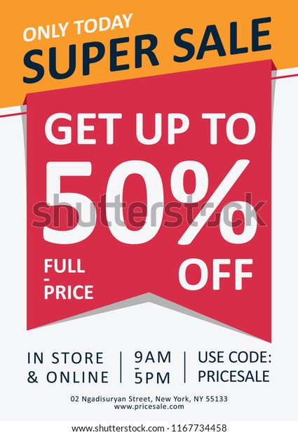 Extra Sale Flyer Template Stock Vector (Royalty Free) 1167734458 ...