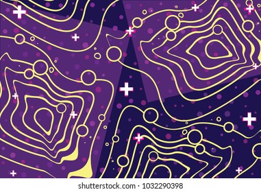Extraordinary Vector Abstract Ringsformsgeometrical Lines Dots Stock ...