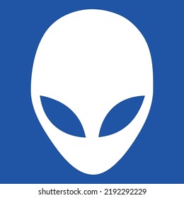 Extraterrestrial Face Alien Eyes Head Blue Stock Vector (Royalty Free ...