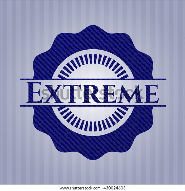 Extreme Emblem Denim Texture Stock Vector (Royalty Free) 430024603
