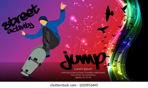 Extreme Jump Sport Background Stock Vector (Royalty Free) 1010953495 ...