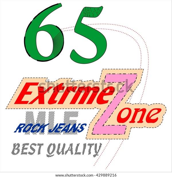 Extreme Typography Graphics Tshirt Printing Design Stock Vector ...