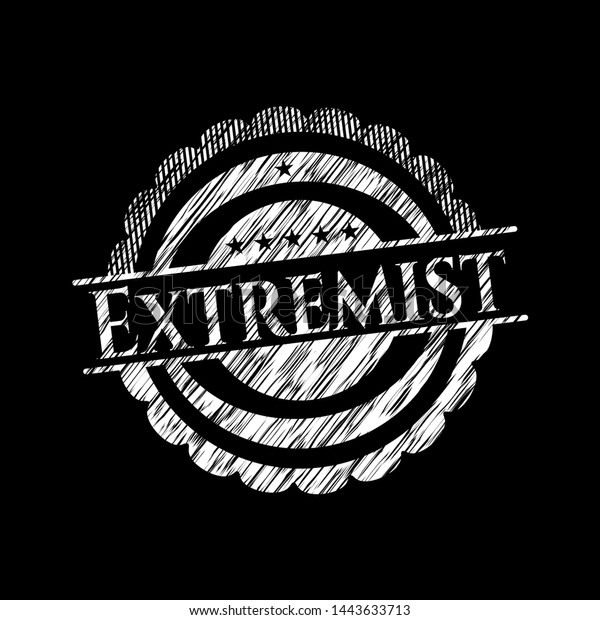 Extremist Chalk Emblem Vector Illustration Detailed Stock Vector ...