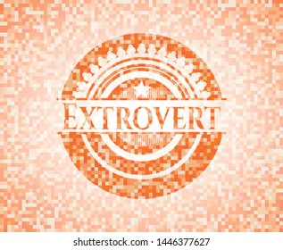 Extrovert Orange Mosaic Emblem Background Stock Vector (Royalty Free ...