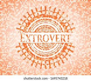 Extrovert Orange Tile Background Illustration Square Stock Vector ...