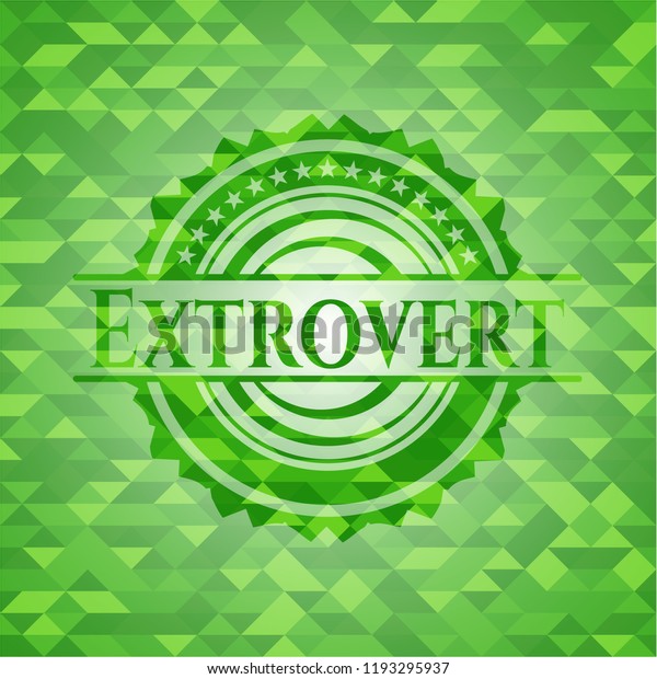 Extrovert Realistic Green Emblem Mosaic Background Stock Vector ...