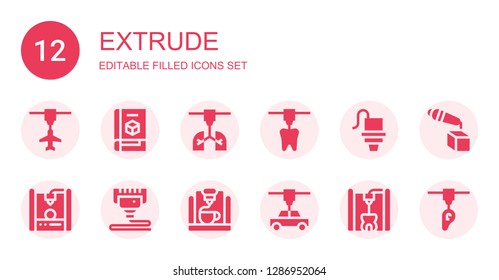 Manufacturing Icon Set Collection 12 Filled: vector de stock (libre de ...