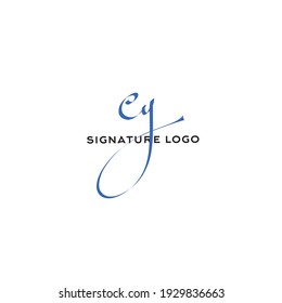 Ey Initial Handwriting Handwritten Logo Identity Stock Vector (Royalty ...