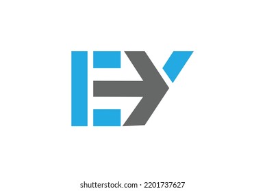 Ey Letter Logo Design Template Vector Stock Vector (Royalty Free ...