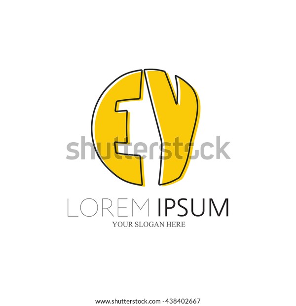 Ey Logo Vector Graphic Sphere Branding Stock Vector (Royalty Free ...