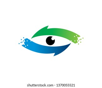 Eye Arrow Logo Template Icon Symbol Stock Vector (Royalty Free ...