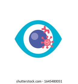 Eye Bacteria Germ Over White Background Stock Vector (Royalty Free ...
