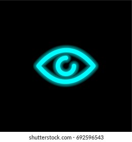 Eye Blue Glowing Neon Ui Ux Stock Vector (Royalty Free) 692596543 ...