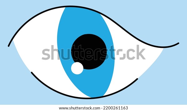 Eye Blue Iris Hand Drawn Digitally Stock Vector (Royalty Free ...