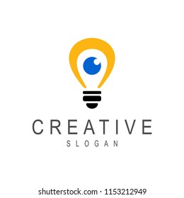 Eye Bulb Logo Stock Vector (Royalty Free) 1153212949 | Shutterstock