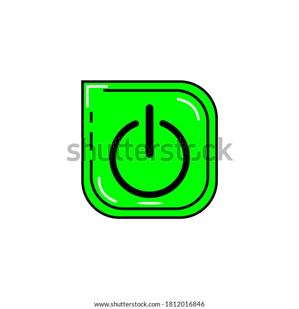 Eye Catching Power Icons Bright Colors Stock Vector (Royalty Free ...