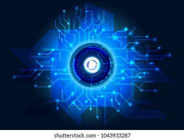Eye Circle Cyber Vision Technologies Intelligence Stock Vector (Royalty ...
