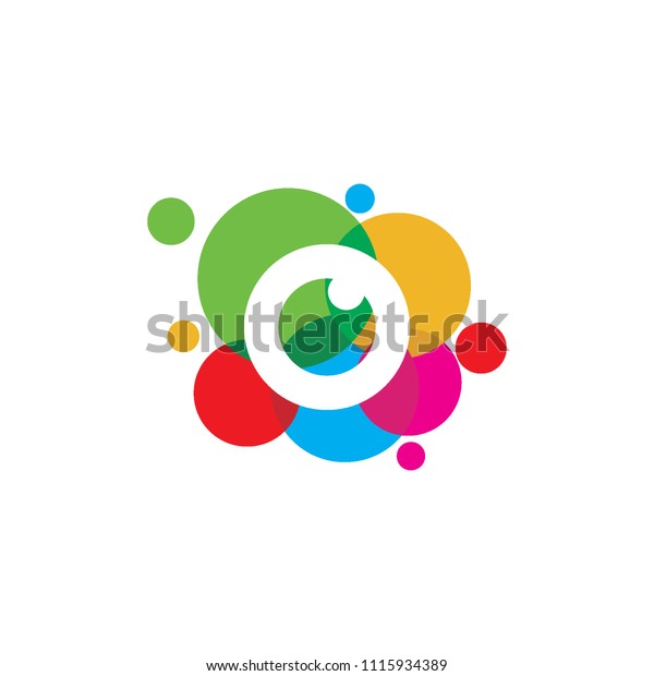 Eye Color Logo Template Stock Vector (Royalty Free) 1115934389 ...