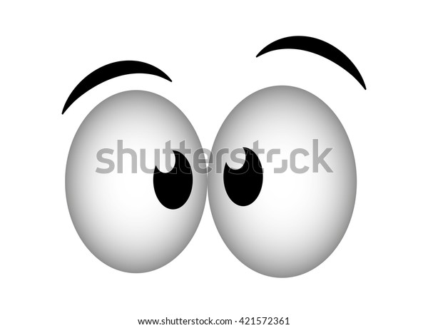 Eye Design Cartoon Icon White Background Stock Vector (Royalty Free ...