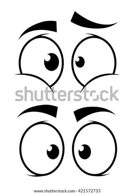Eye Design Cartoon Icon White Background Stock Vector (Royalty Free ...