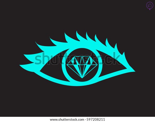 Eye Diamond Icon Vector Illustration Eps10 Stock Vector (Royalty Free ...