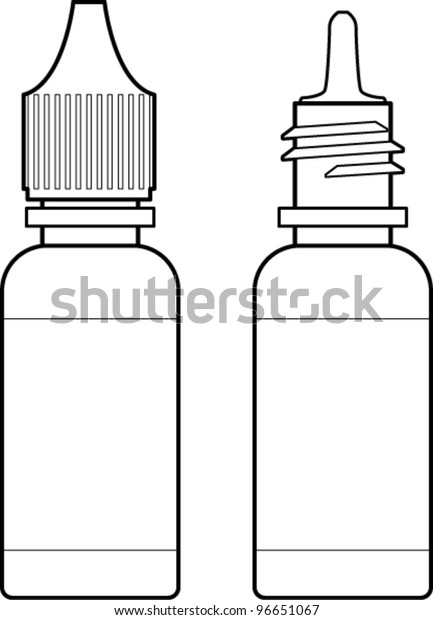 Eye Drops Bottle Line Art Stock Vector (Royalty Free) 96651067