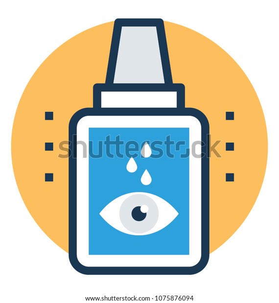 Eye Drops Bottle Eye Medication Stock Vector (Royalty Free) 1075876094 ...