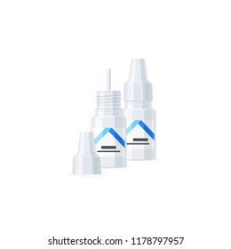 Eye Drops Bottles Flat Style Vector Stock Vector (Royalty Free ...