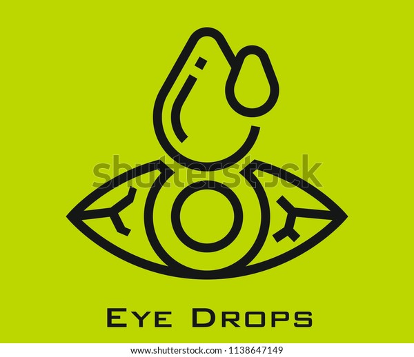 Eye Drops Icon Signs Stock Vector (Royalty Free) 1138647149 | Shutterstock
