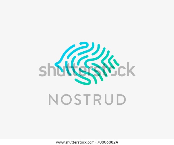Eye Fingerprint Vector Logo Design Scan Stock Vector (Royalty Free ...