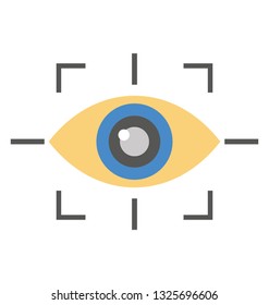 Eye Focus Symbol Flat Icon Cyber Stock Vector (Royalty Free) 1325696606 ...
