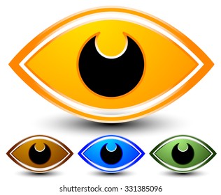 Eye Graphic Vision Seeing Sight Observation Stock Vector (Royalty Free ...