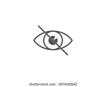 No Eye Icon Avoid Eye Contact Stock Vector (Royalty Free) 1613140264 ...