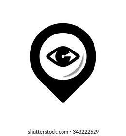 Eye Icon Black Vector Illustration Flat Stock Vector (Royalty Free ...
