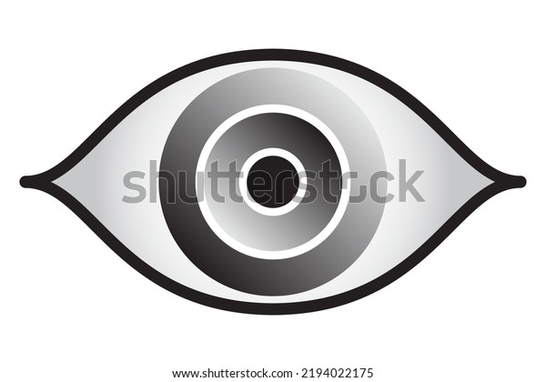 Eye Icon Black White Illustration Stock Vector (Royalty Free ...