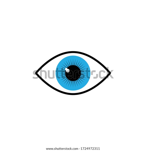 Eye Icon Blue Eye Symbols Web Stock Vector (Royalty Free) 1724972311 ...