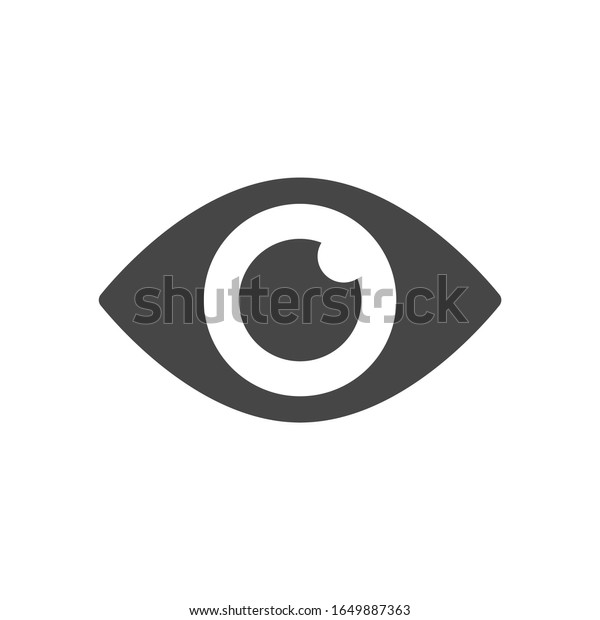 Eye Icon Flat Design Isolated On Stock Vector (Royalty Free) 1649887363 ...