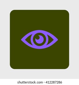 Eye Icon Flat Design Style Stock Vector (Royalty Free) 412287286 ...