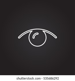 Eye Icon Flat Design Style Stock Vector (Royalty Free) 535686292 ...
