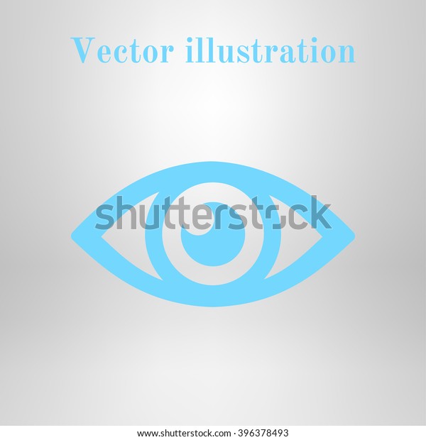 Eye Icon Flat Design Style Stock Vector (Royalty Free) 396378493 ...