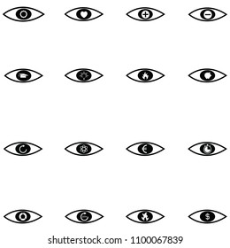 Eye Icon Set Stock Vector (Royalty Free) 1100067839 | Shutterstock