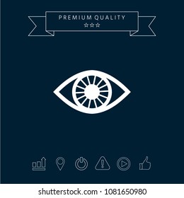 Abstract Eye Logo Blue Eye Arrow Stock Vector (Royalty Free) 1776455027 ...