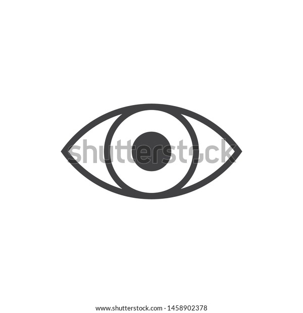 Eye Icon Symbol Vision Human Look Stock Vector (Royalty Free ...